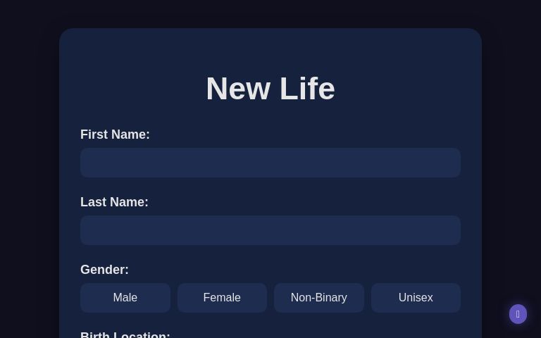 Life Simulator ― Perchance Generator