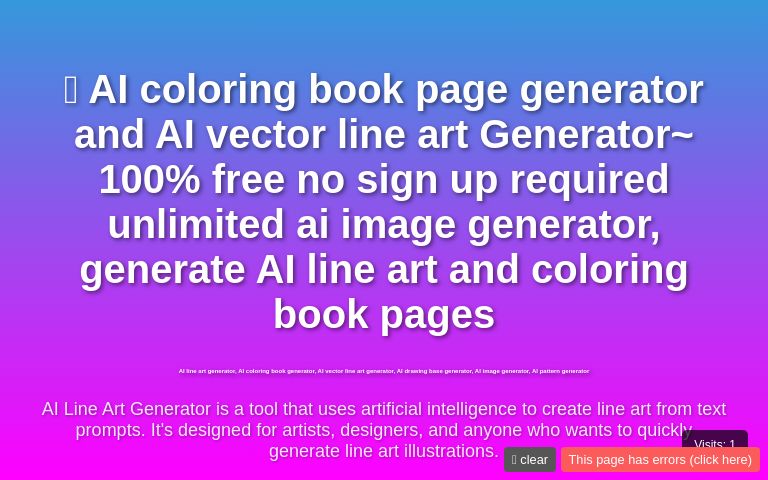 🎨 AI coloring book page generator and AI vector line art Generator~ 100 ...