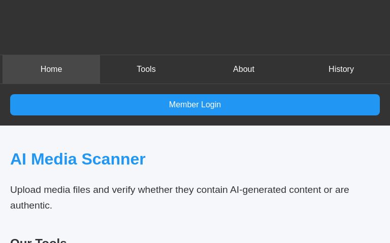 AI Media Scanner ― Perchance Generator