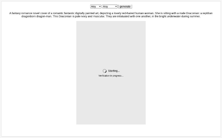 Ai Novel Cover ― Perchance Generator