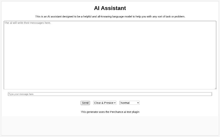 Personal Perchance AI Assistant ― Perchance Generator