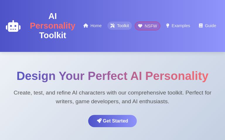 AI Personality Toolkit ― Perchance Generator