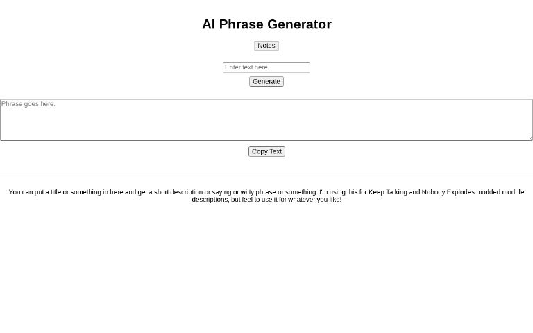 AI Phrase Generator