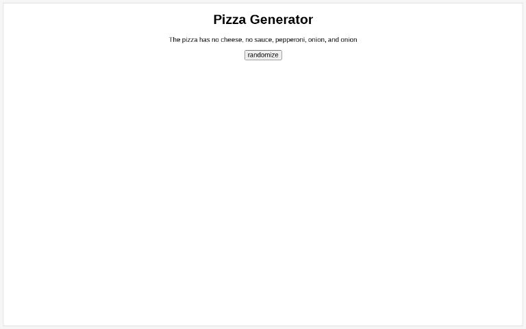 Pizza Generator