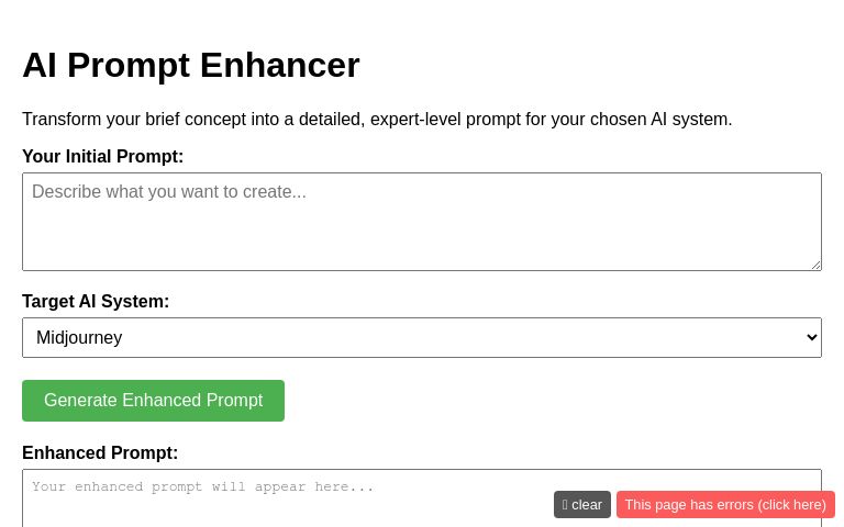 AI Prompt Enhancer ― Perchance Generator