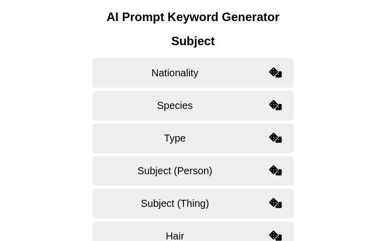 AI Prompt Keyword Generator