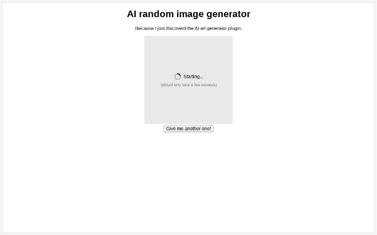 AI random image generator