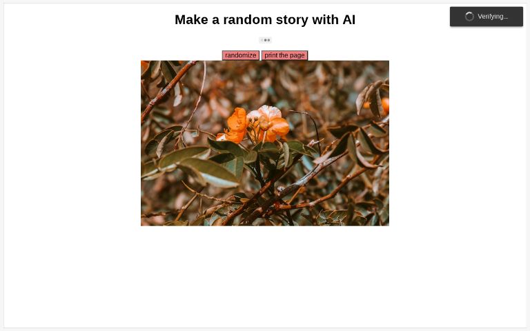 Make a random story with AI ― Perchance Generator