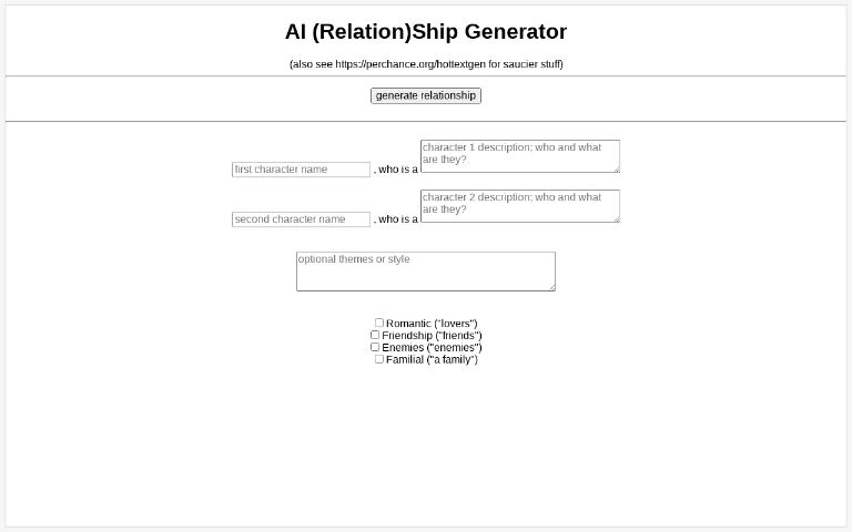 AI (Relation)Ship Generator