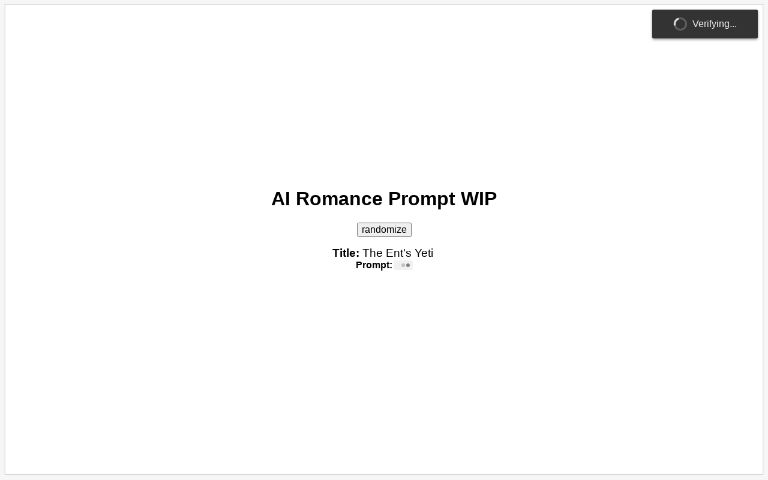 AI Romance Prompt WIP ― Perchance Generator