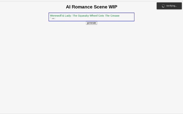 AI Romance Scene WIP ― Perchance Generator