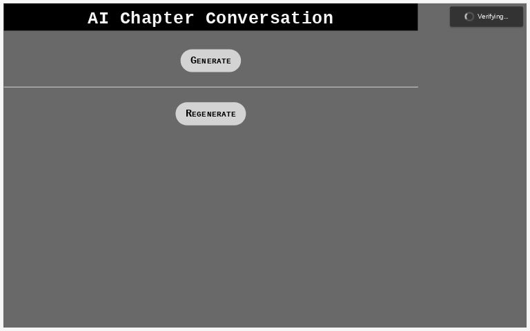 AI Chapter Conversation ― Perchance Generator