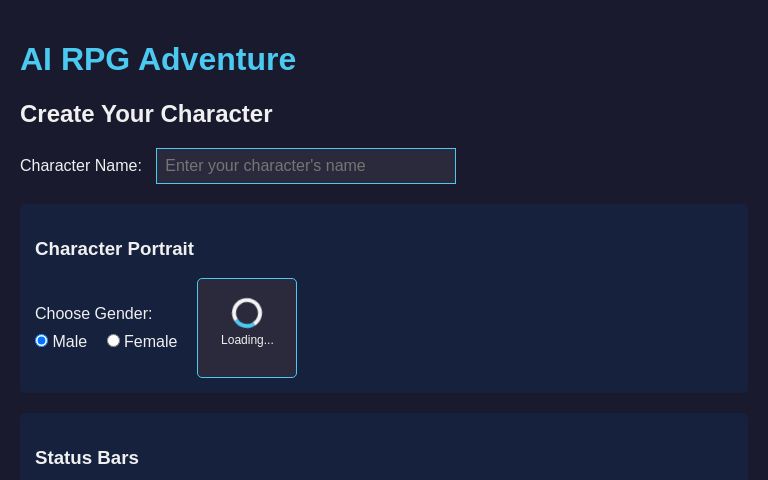 AI RPG Adventure ― Perchance Generator