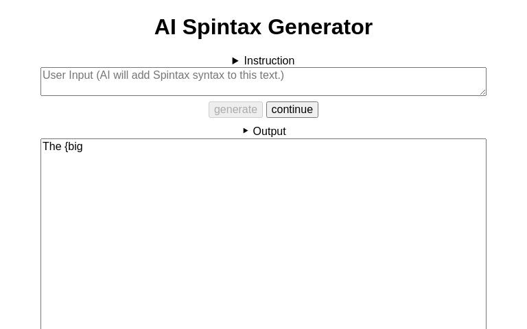 AI Spintax Generator