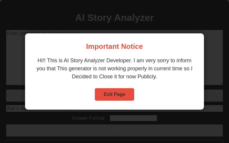 AI Story Analyzer ― Perchance Generator