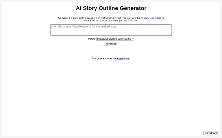 AI Story Outline Generator (free, no sign-up, unlimited)