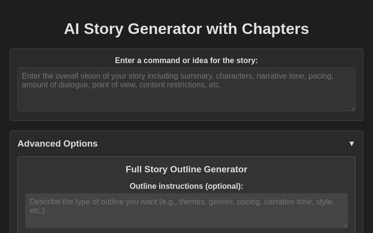 AI Story Generator with Chapters