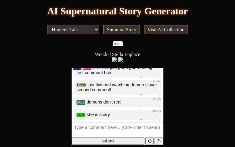 AI Supernatural Story Generator