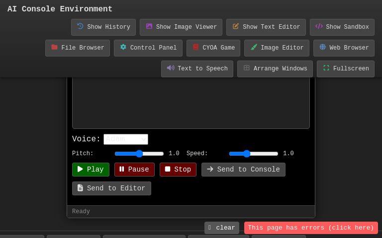 Ai Text Console New ― Perchance Generator