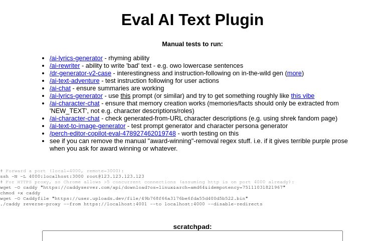 Eval AI Text Plugin