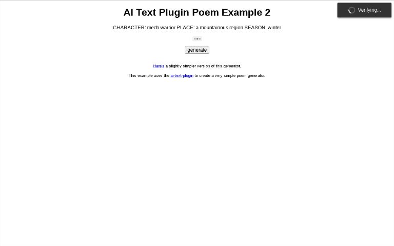 AI Text Plugin Poem Example 2