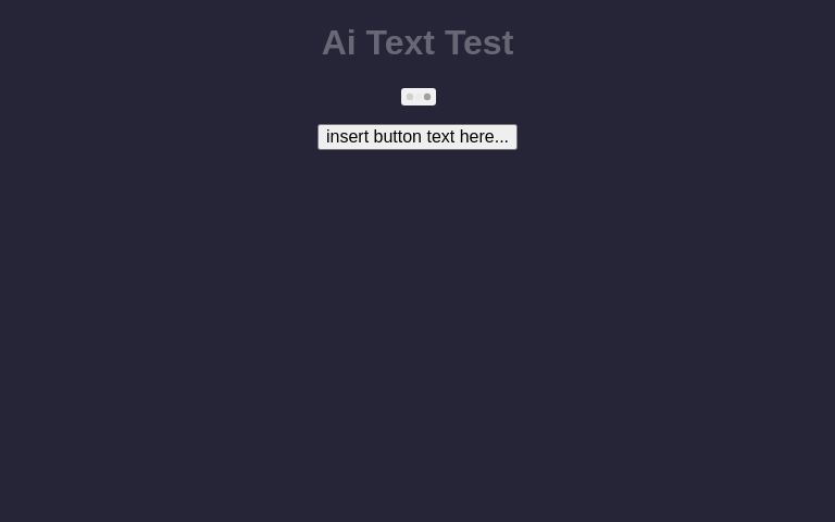 Ai Text Test ― Perchance Generator