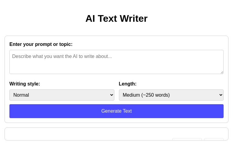 AI Text Writer ― Perchance Generator
