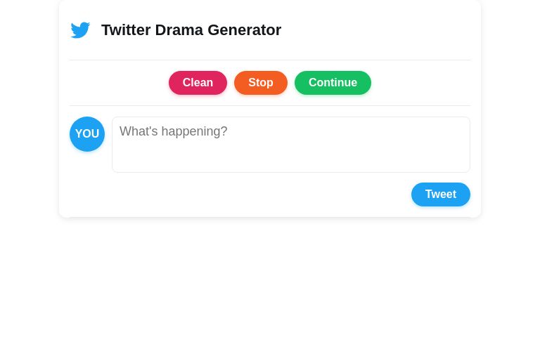 Twitter Drama Generator