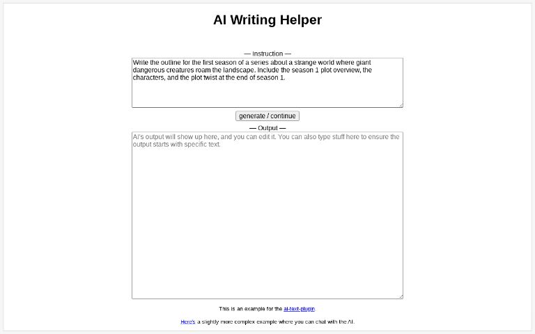 AI Writing Helper ― Perchance Generator