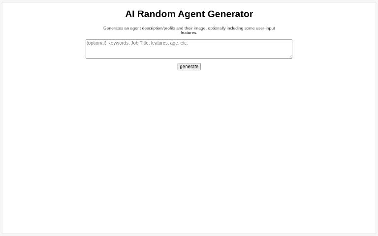 AI Random Agent Generator