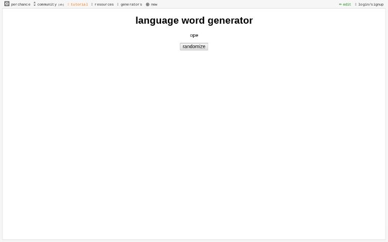 language word generator