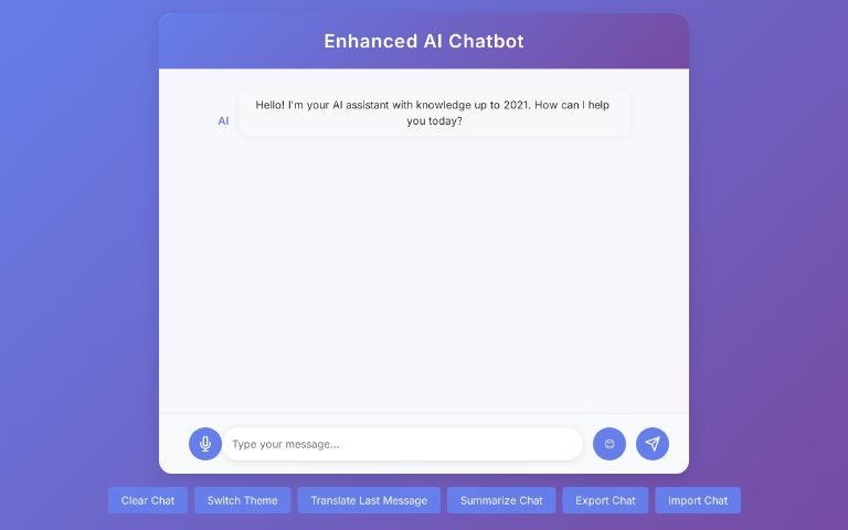 Enhanced AI Chatbot ― Perchance Generator
