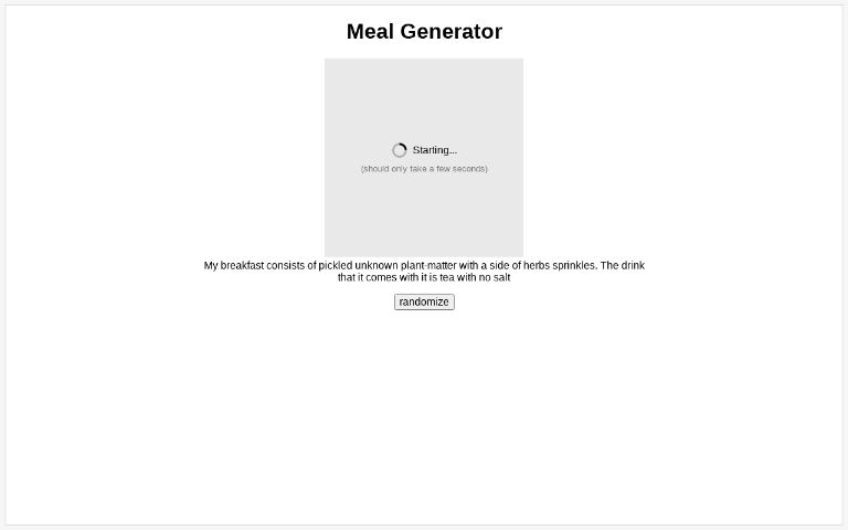 Meal Generator