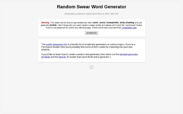 Random Swear Word Generator