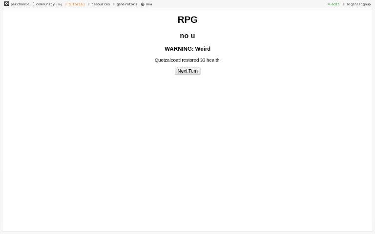 RPG ― Perchance Generator