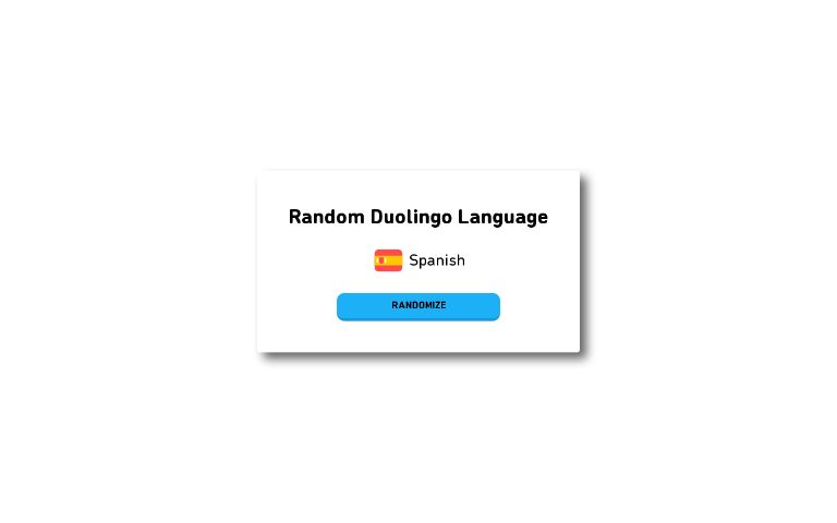 Random Duolingo Language ― Perchance Generator