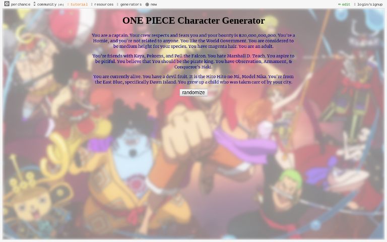 ONE PIECE Character Generator