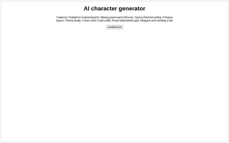 AI character generator