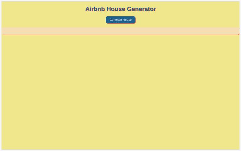 Airbnb House Generator