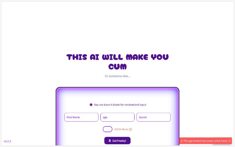 THIS AI WILL MAKE YOU CUM ― Perchance Generator
