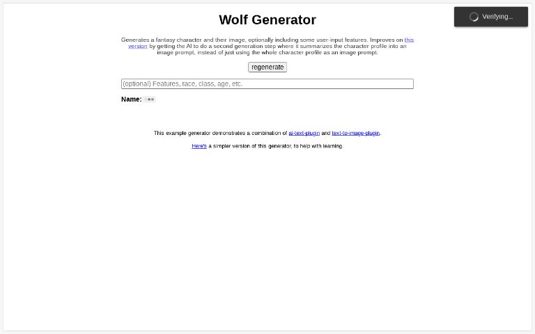 Wolf Generator
