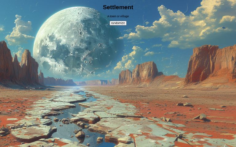 Settlement ― Perchance Generator