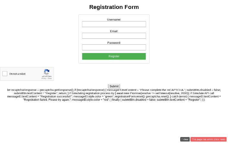 Registration Form ― Perchance Generator