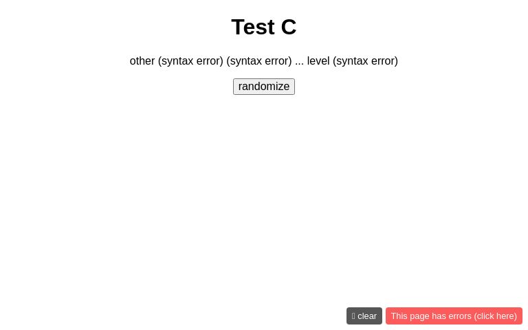 Test C ― Perchance Generator