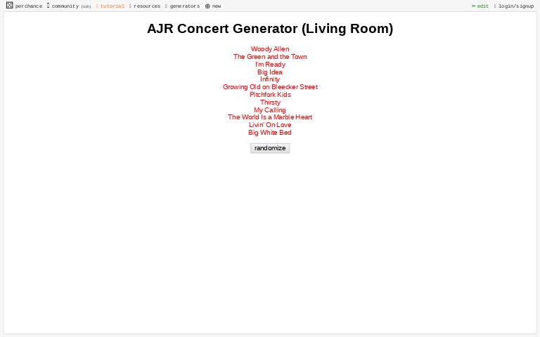 AJR Concert Generator (Living Room)