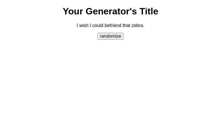 Minimal ― Perchance Generator