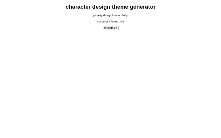 character design theme generator