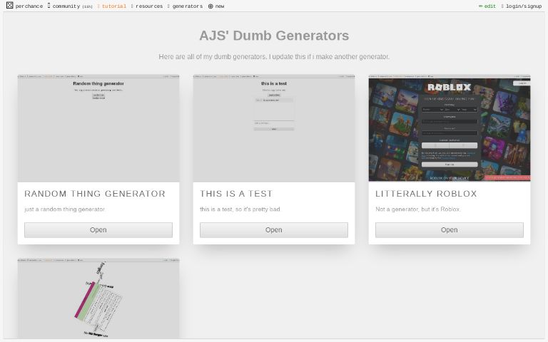 AJS' Dumb Generators