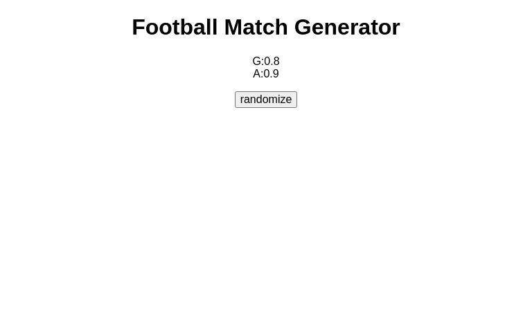 Football Match Generator