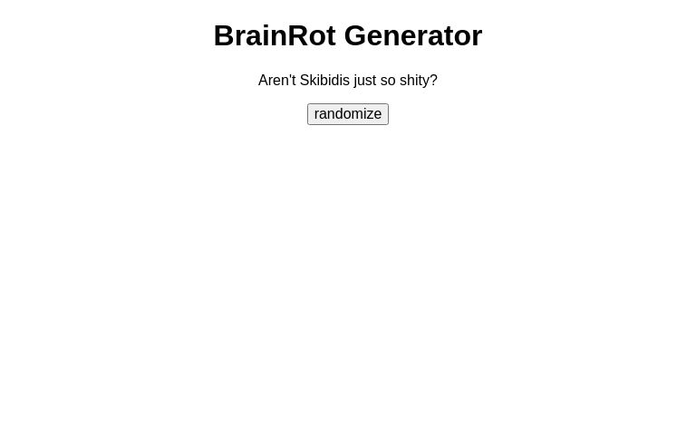BrainRot Generator